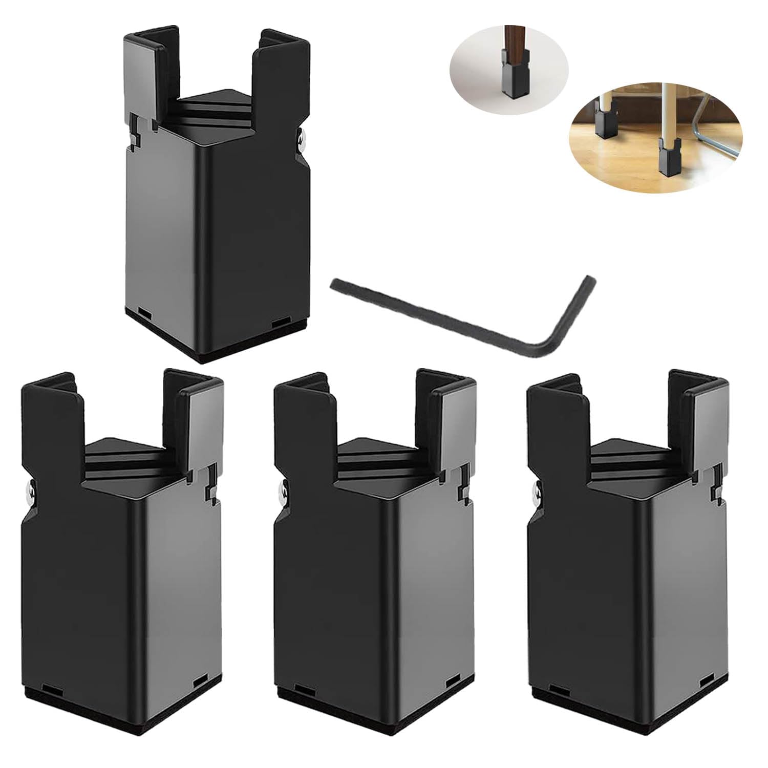 Table Leg Risers Heavy Duty for Desk Table and Chair Couch.Can Raise ...