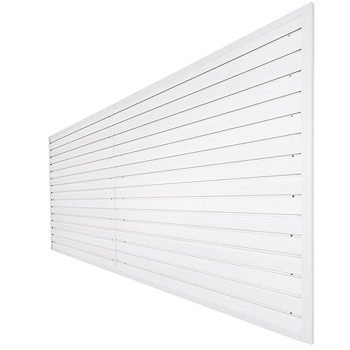 Slatwall Panels 4x8 ft Garage Wall Storage System, PVC Slat Wall ...