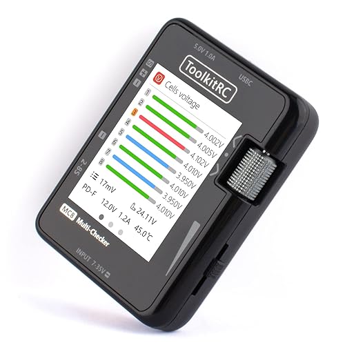 ToolkitRC MC8 Mini Size Cell Checker 32 Bit Battery Multi-Checker PWM ...