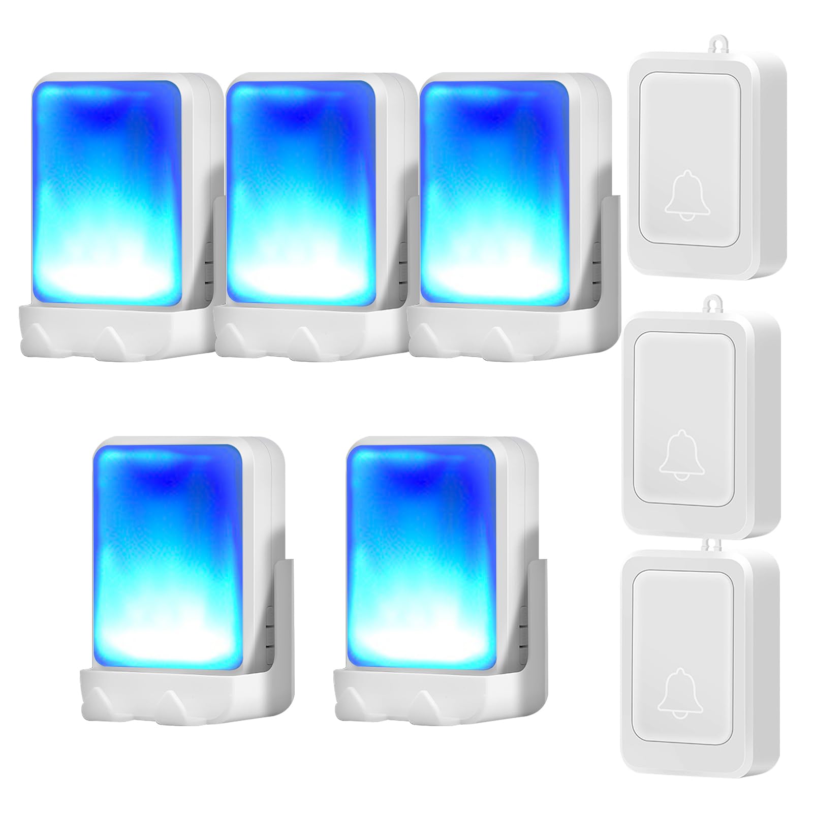Loud Flash Doorbell with 7 Colors of Bright Light and 4 Volumes ...