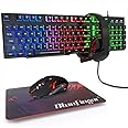 Amazon.com: BlueFinger RGB Gaming Keyboard and Backlit Mouse and ...