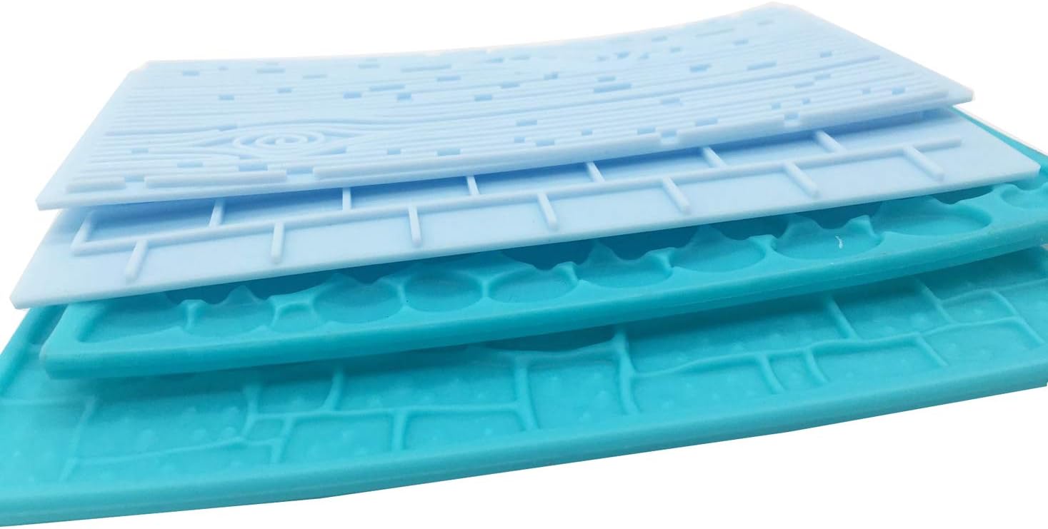 4pc Plastic Embossed Icing Moulds Kits by Brick, Wood, Cobble and ...