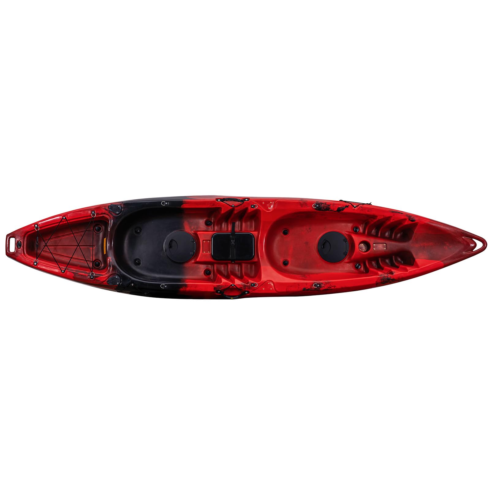 Recreational Tandem Kayak, 2 Person Sit On The Top Hard Shell Kayak ...