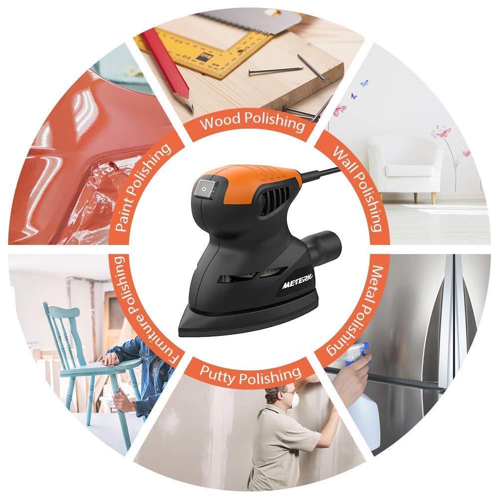 Meterk 13500RPM Mouse Detail Sander Wall Putty Polishing Machines ...