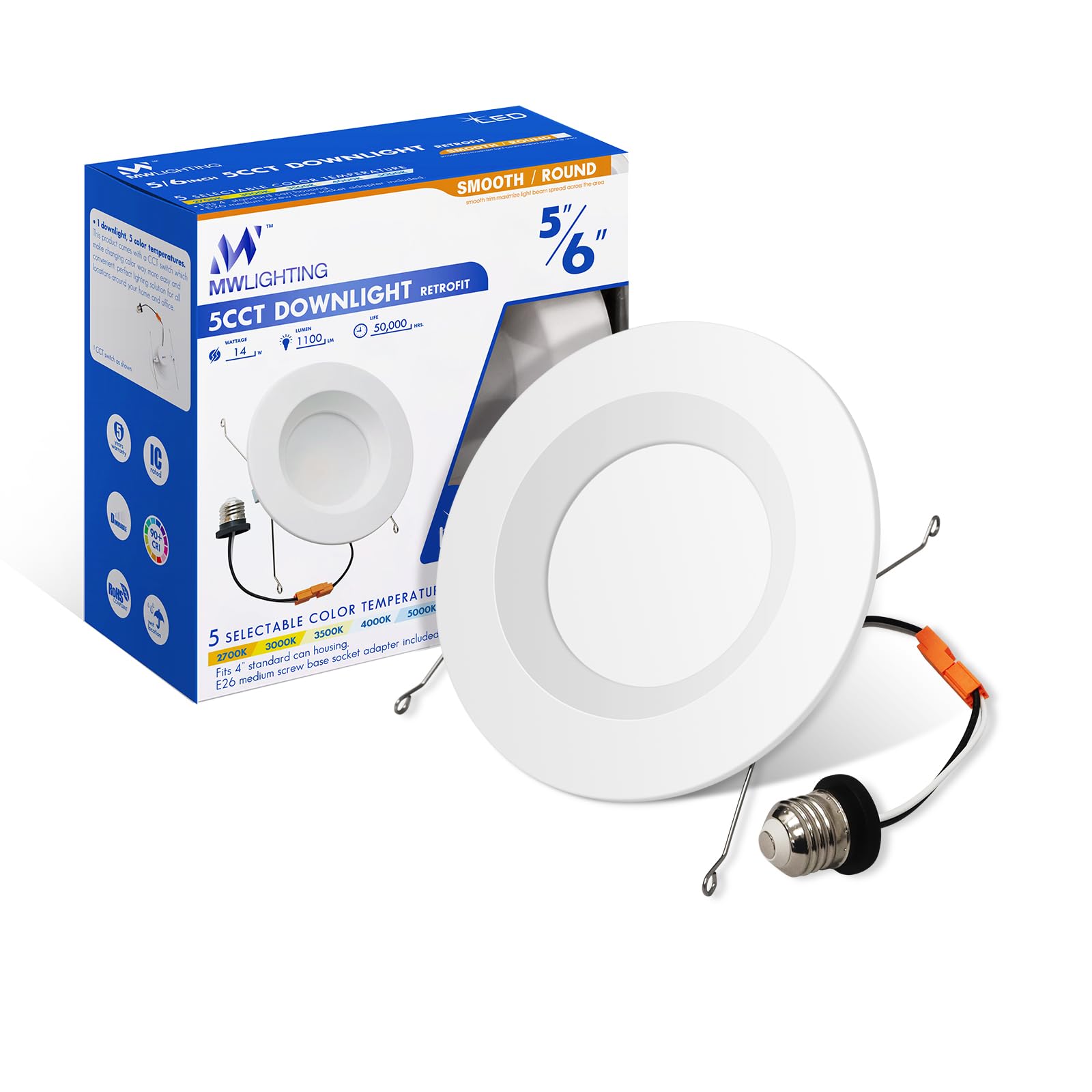 mw LED Recessed Lighting 6 Inch Retrofit,2700K/3000K/3500K/4000K/5000K ...