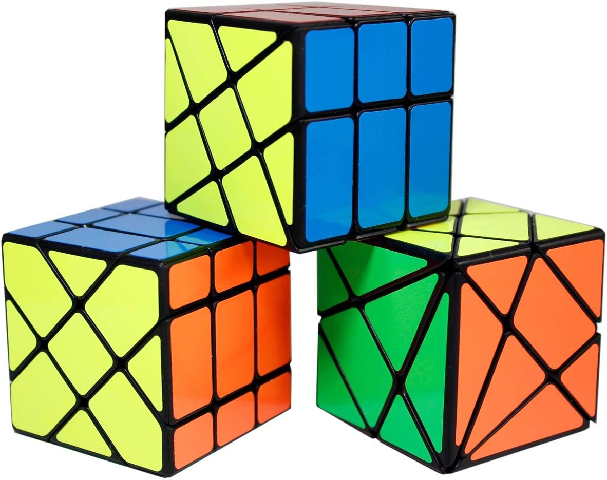 Gobus Toys Pack of 3 Cube Set, 3×3 Fluctuation Angle Puzzle Cube ...