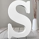 Amazon.com: AOCEAN 12 Inch White Big Wood Letters Unfinished Wooden ...