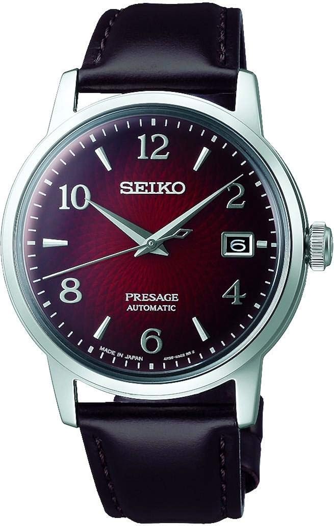 Amazon.com: Seiko Presage Automatic Red Dial Men's Watch SRPE41J1: Watches