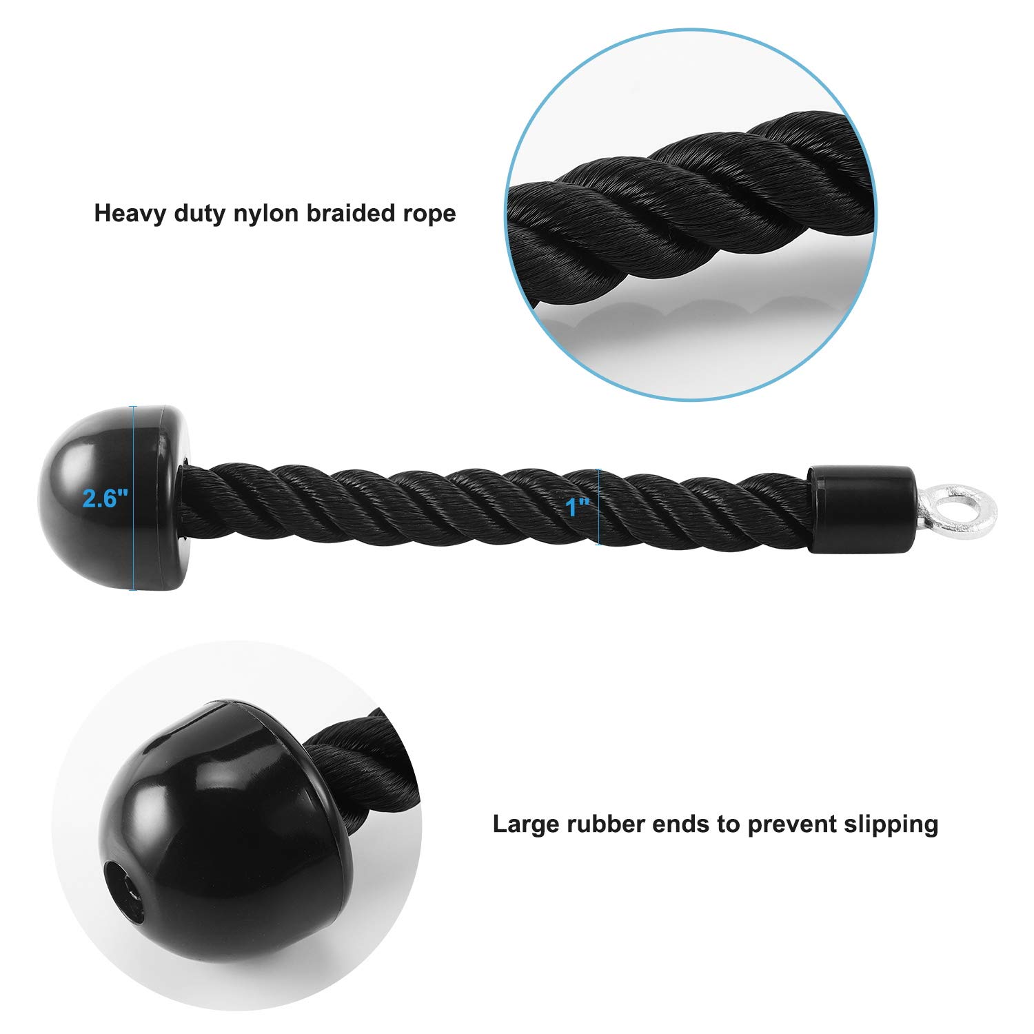 Mua Pull Down Rope Single Grip Tricep Bicep Exercise Attachment for ...