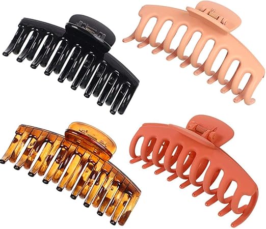 Big Plastic Hair Claw Clips, Nonslip Large Claw Clip, Square Resin ...