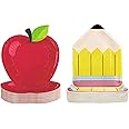 Amazon.com: YQUQWN 50 PCS Back to School Red Apple Pencil Paper Plates ...