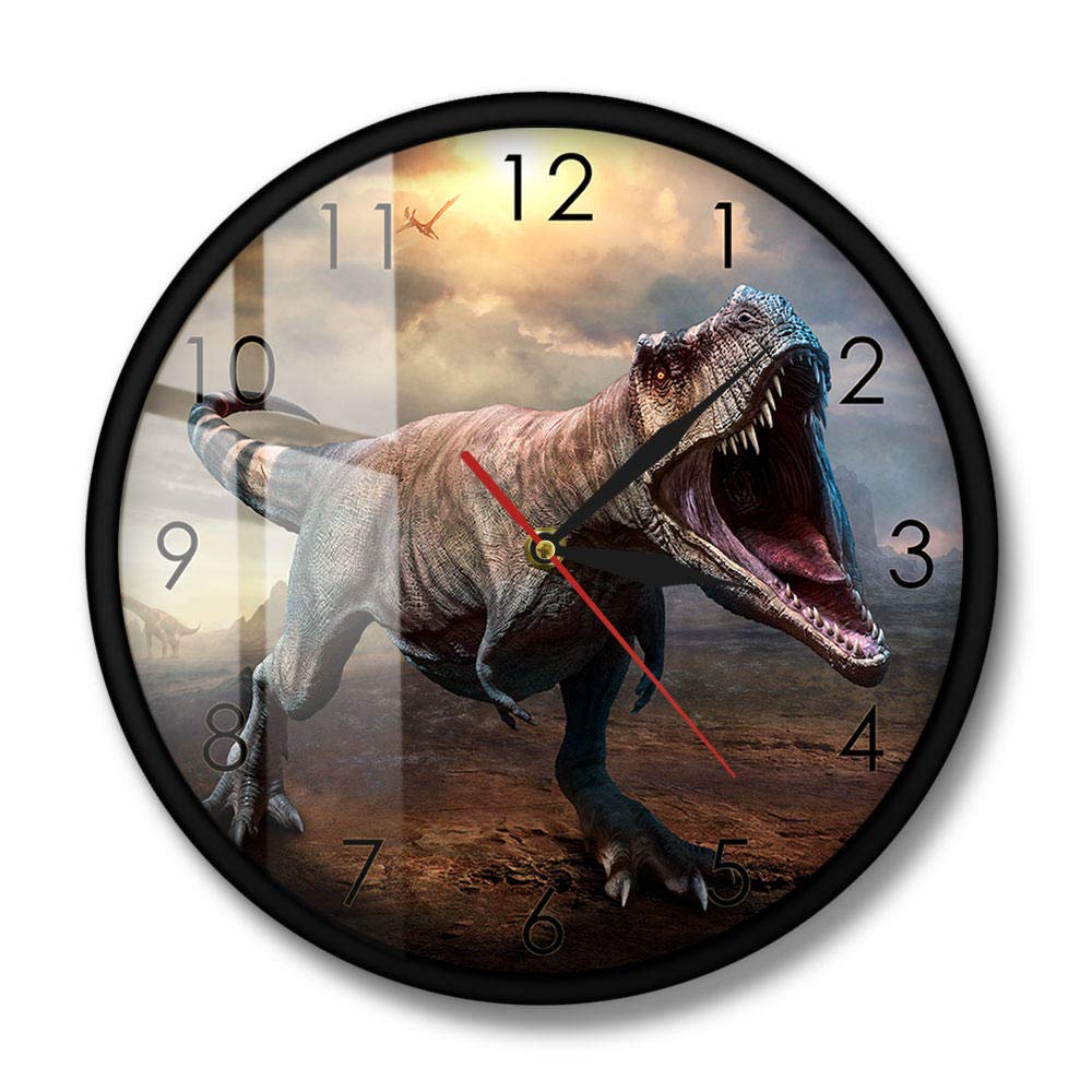 Mua King T-Rex Tyrannosaurus Wall Clock T-Rex Roaring Scene 3D ...