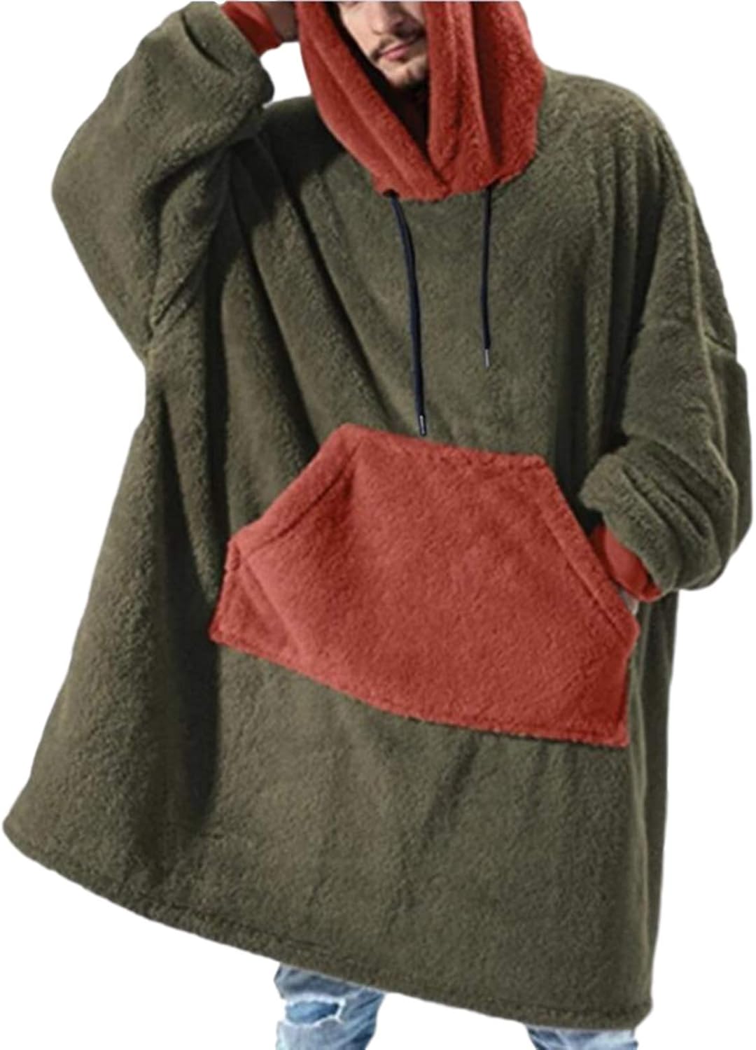 Manta con Capucha para Hombre, Bolsillo Grande, Cálida, Cálida, Manta ...