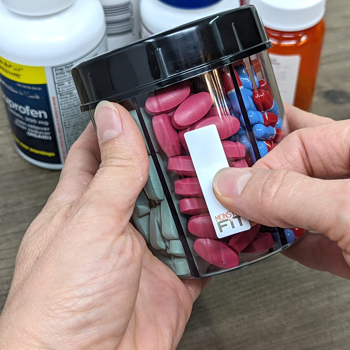 Mua Monster Jr Supplement Pill Dispenser - Holds Small Medium ...