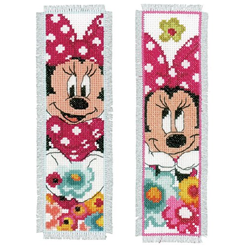 Vervaco Disney Minnie Mouse 'Daydreaming' Bookmarks Counted Cross