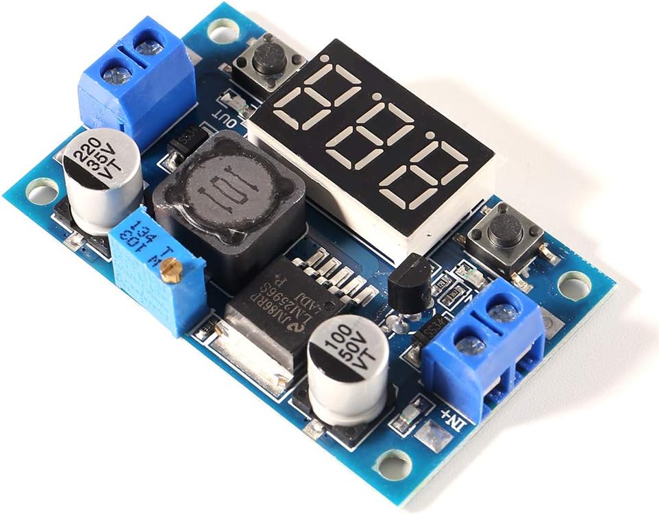 AITRIP 6 Pack Adjustable LM2596 LM2596S DC-DC Buck Converter Reduced Voltage Regulator Power ...