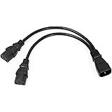Amazon.com: C14 to C13+NEMA 5-15R Y Splitter Power Plug Cord,Single C14 Male to C13+Nema 5-15R ...