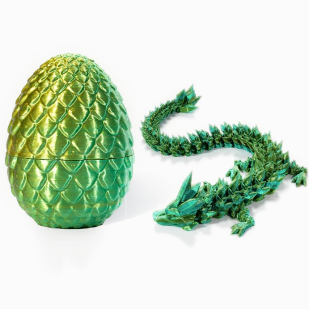 Brotumn 3D Printed Dragon Egg,Crystal Dragon Egg Fidget Toys,Flexible ...