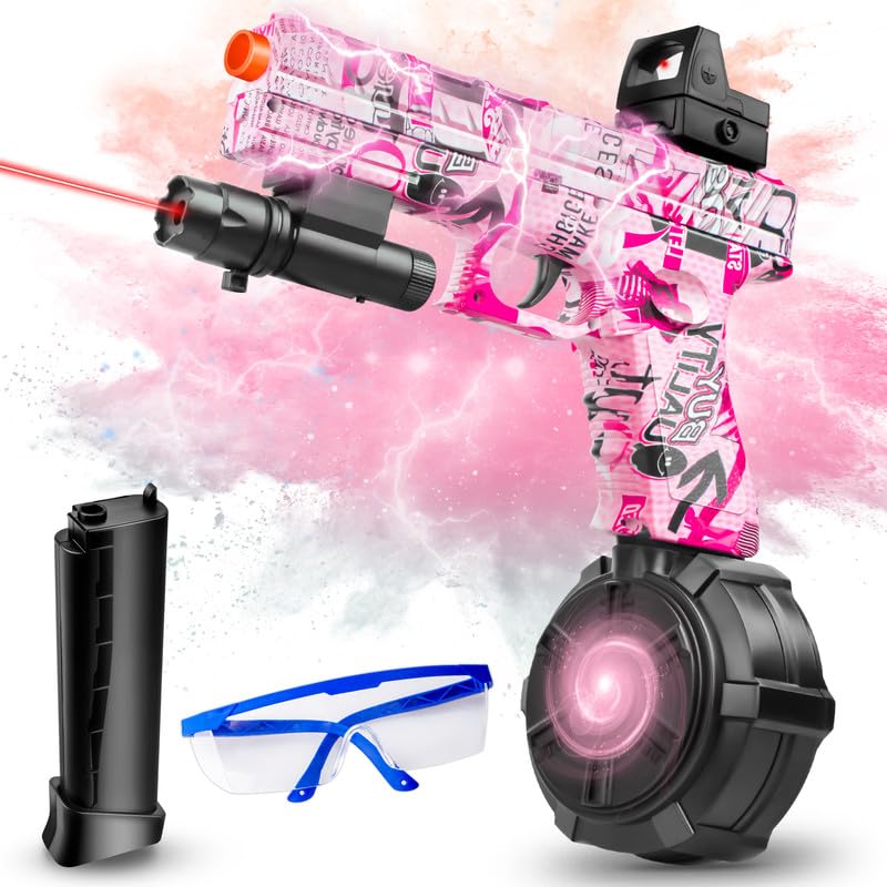 Gel Ball Blaster with Drum, Pistol Splatter Blaster with Manual ...