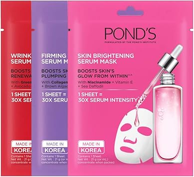 Pond's Pond's Serum Face Mask, 21 ml (Pack of 3): Buy Online at Best ...