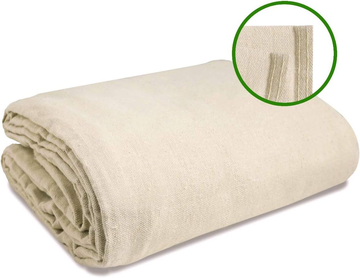 Canvas Drop Cloth (Size 4'x15') 8oz - Pure Cotton, for All Purpose Use ...