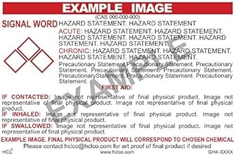 10% Isopropyl Alcohol, 90% Deionized Water GHS Label - 3" x 5" (Pack of ...