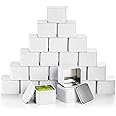 Amazon.com: AVLA 24 Pack Tins, 8 OZ Square Candle Jars With Lids, Metal ...