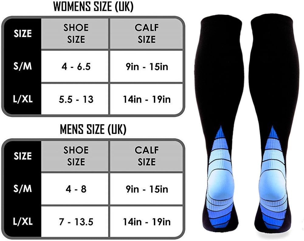 Calves Kelson (1/2pairs) Compression Socks for Men&Women (20-30 mmhg ...