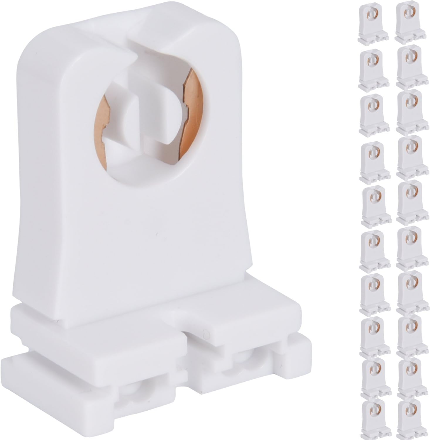 Screw Type T8 Lamp Holder with wires JACKYLED 12-Pack UL Non-shunted ...