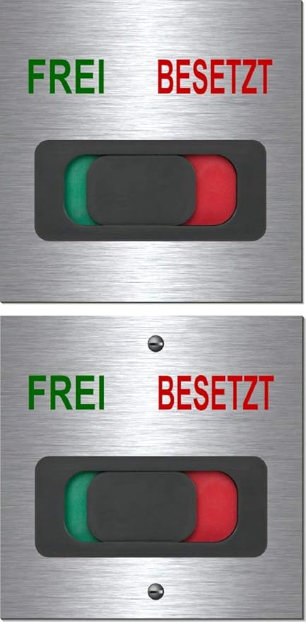 Frei-Besetzt-Hinweisschild-Schild-mit Schieber rot/grün-Türschild ...