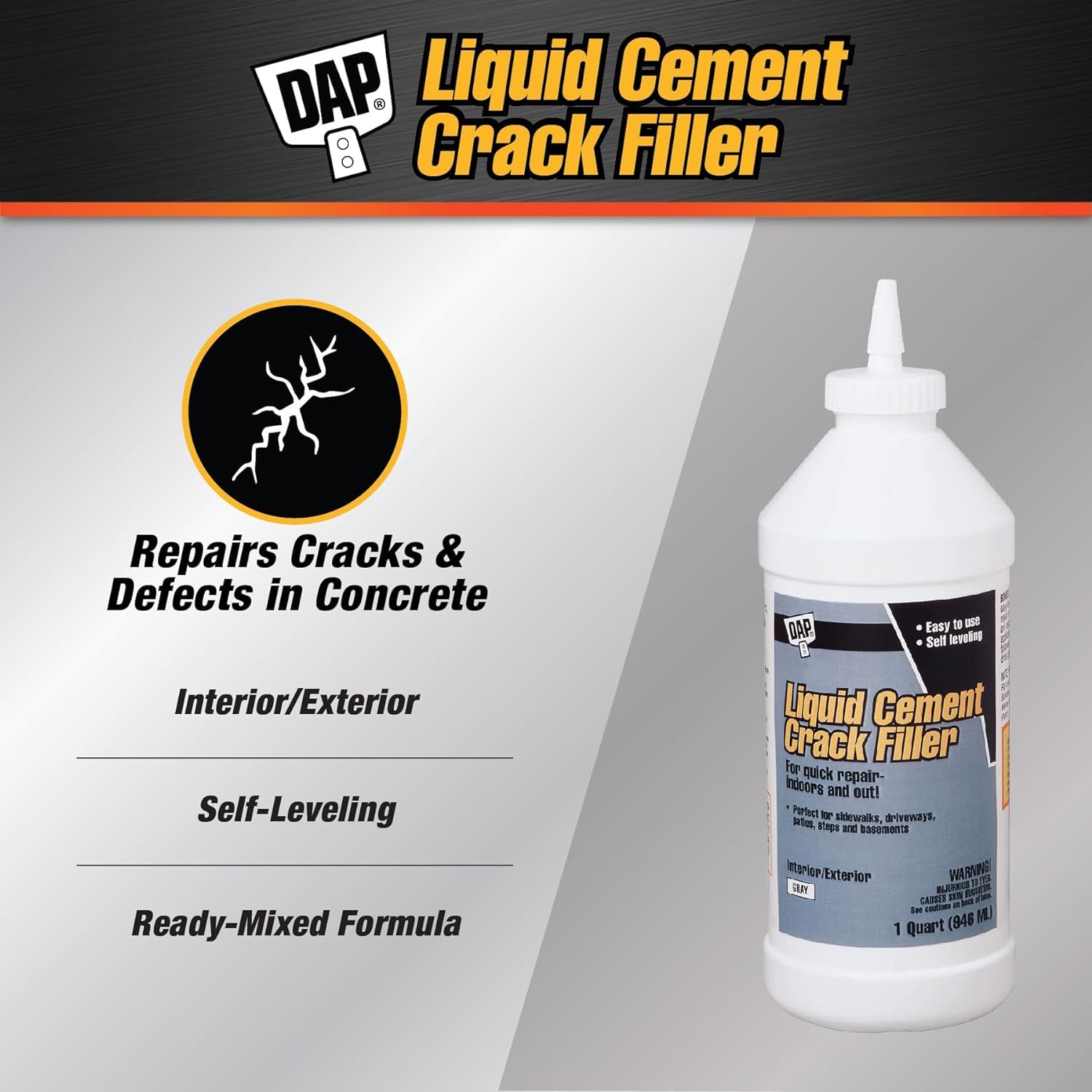 Mua DAP 37584 Liquid Cement Crack Filler, 1 quart, Gray trên Amazon Mỹ ...