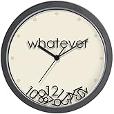 Amazon.com: Adalene Whatever Im Late Anyways Clock, Cute Unusual Funny ...