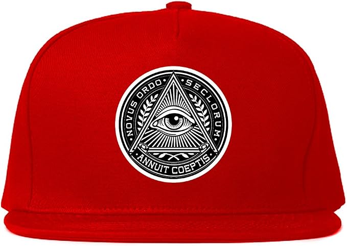 Illuminati Eye Triangle Snapback Hat Cap Red : Amazon.ca: Clothing ...