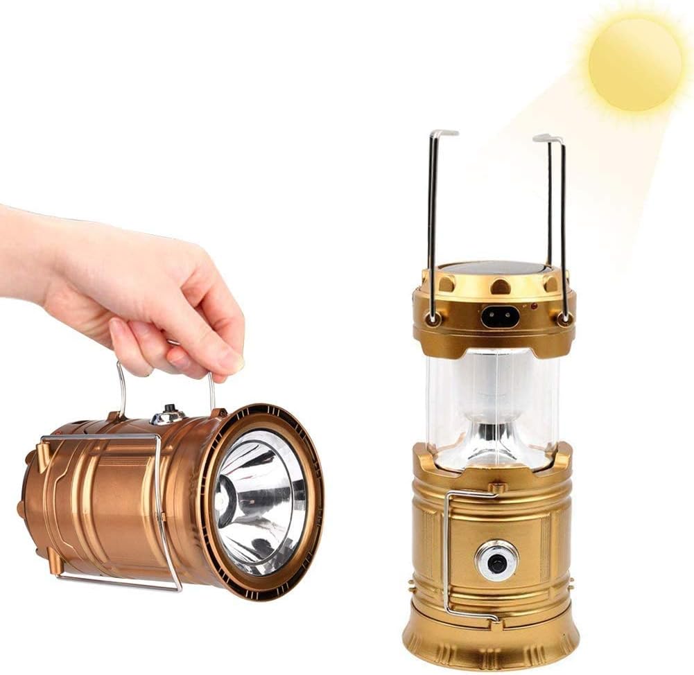 Linterna solar para acampar Luces solares plegables portátiles Luz de ...