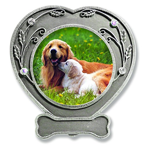 Amazon.com - BANBERRY DESIGNS Dog Photo Frame - Pewter Finished Heart ...