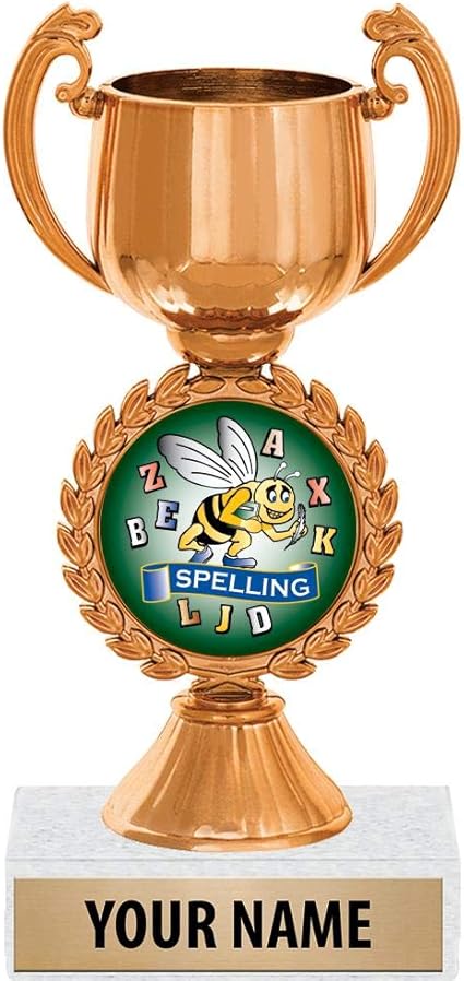 Amazon 6 5 Bronze Spelling Trophies Custom Chaplet Cup Spelling amazon-6-5-bronze-spelling-trophies-custom-chaplet-cup-spelling