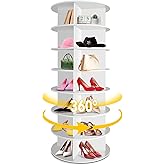 Amazon.com: Hestiasko Rotating Shoe Rack, 7-Tier Spinning Shoe Rack ...