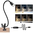 LED Reading Light for Bed Headboard – Dimmable Clip-On Book Light with ...