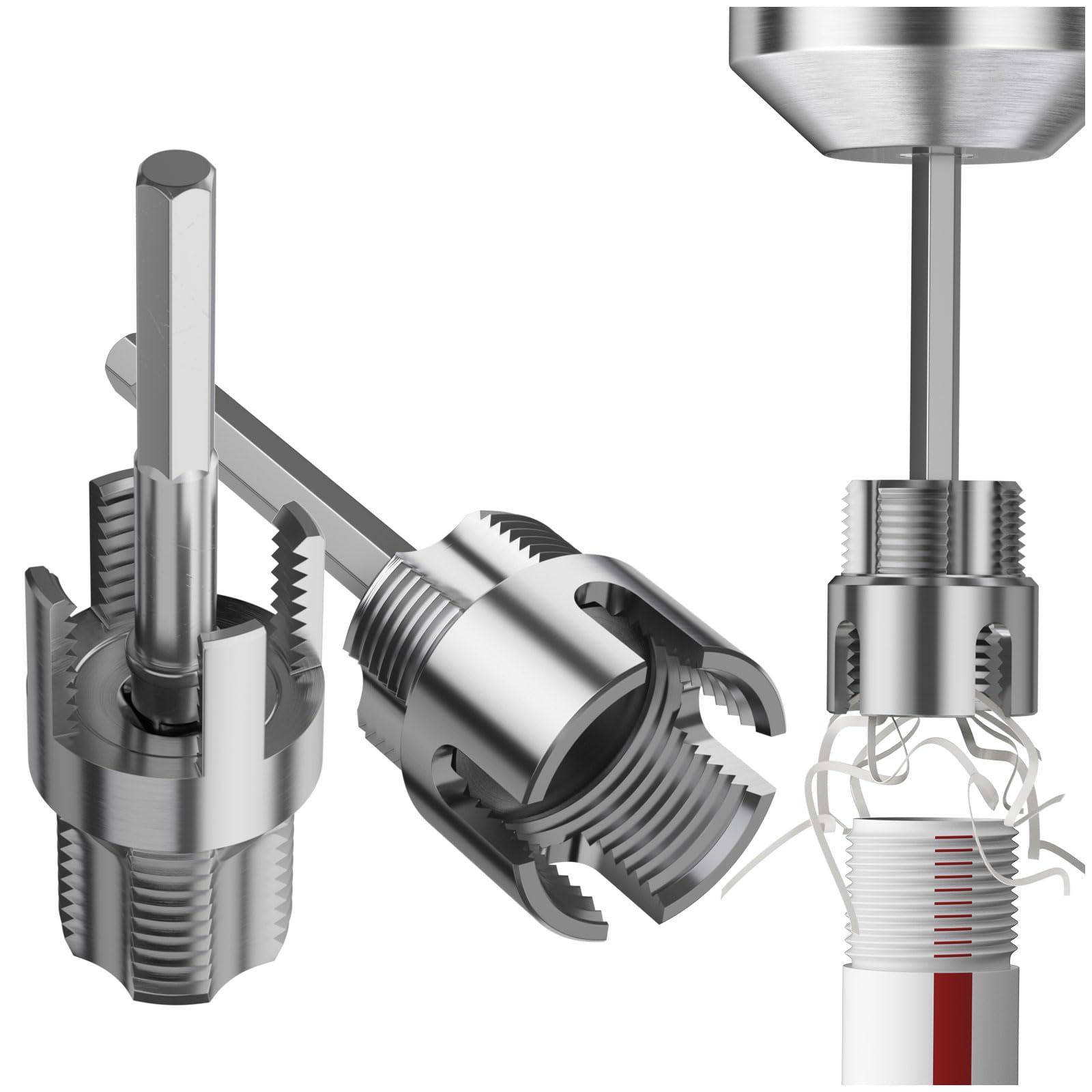 HJKLIUT Integrated Internal & External Pipe Threading Tool, PVC Pipe ...
