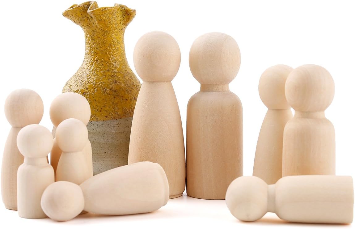 Baby Tete Peg Doll Bodies Family Set of 50pcs (35mm-65mm) Cake Topper ...