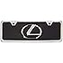 Amazon.com: Lexus Name Half-size Black Metal License Plate Frame Kit ...