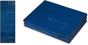 Gaiam Yoga Mat Folding Travel Fitness & Exercise Mat | Foldable Yoga ...