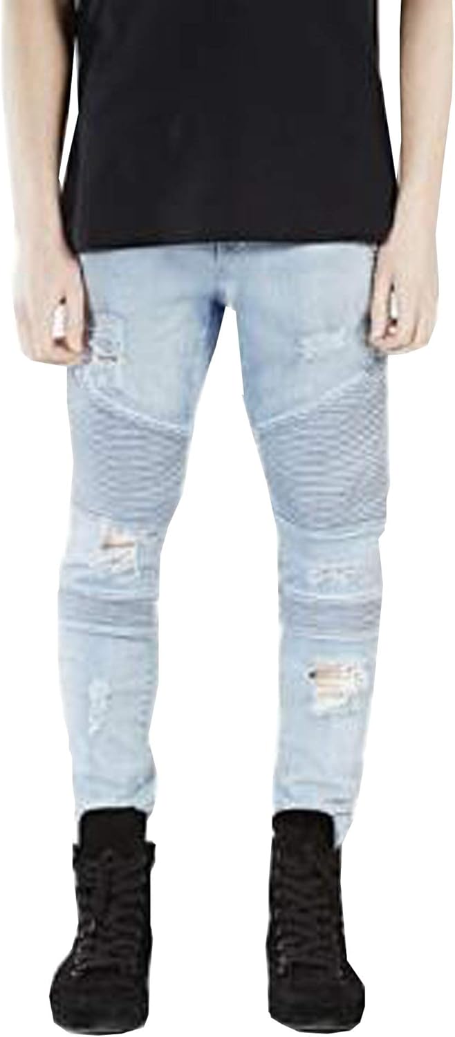 Jean Homme Skinny Déchiré Stretch Jeans Homme Regular Jean Slim Taille ...
