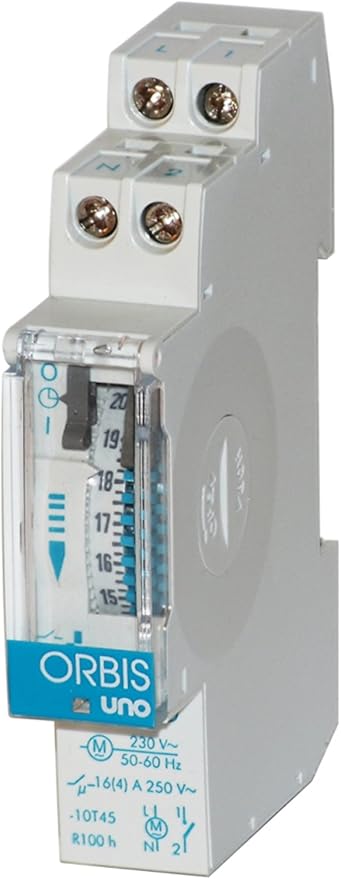 Orbis Uno QRD 230 V Interruptor horario analógico de distribución, OB400232: Amazon.es ...