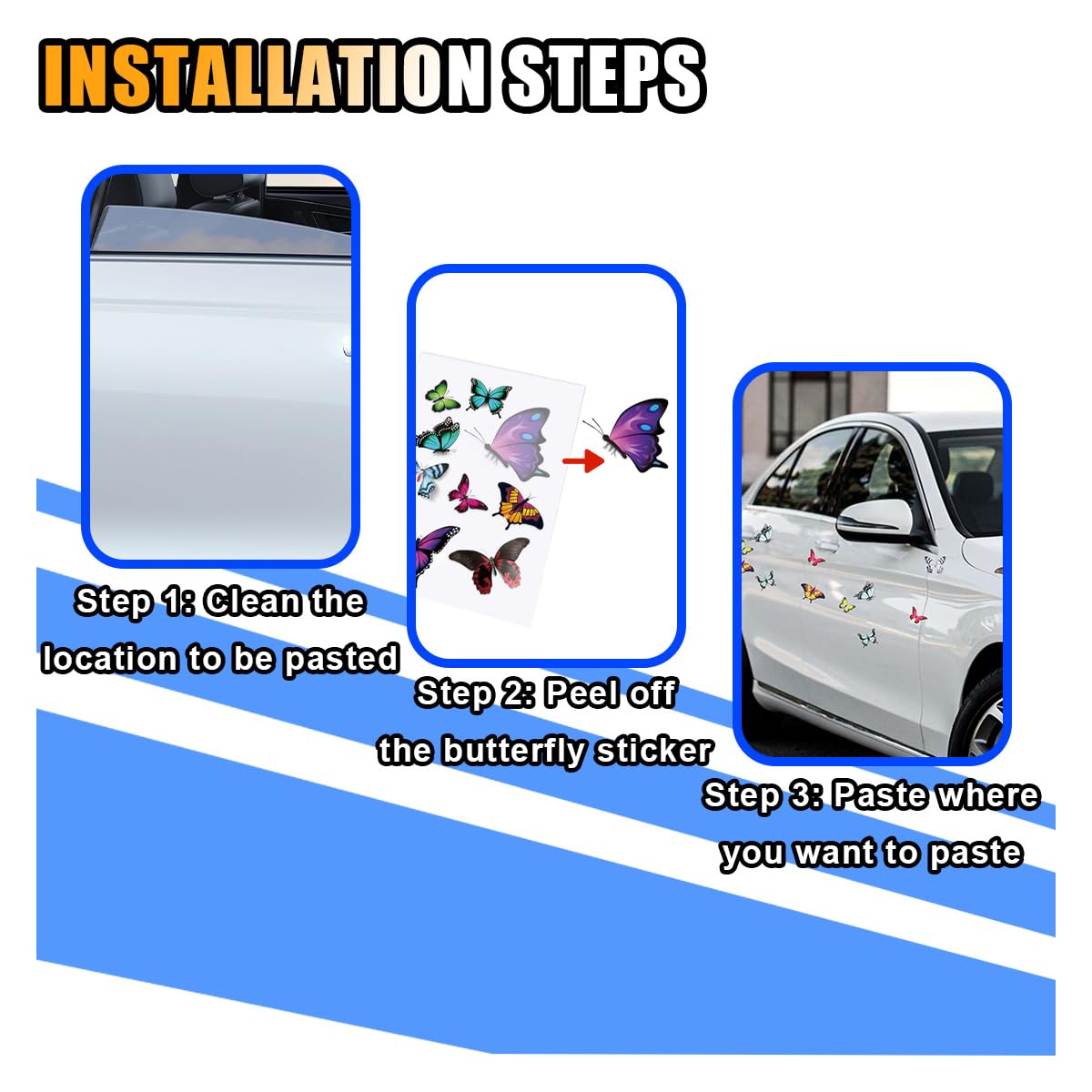 Mua Butterfly Vinyl Car Sticker Decals, Waterproof Car Bumper Stickers ...