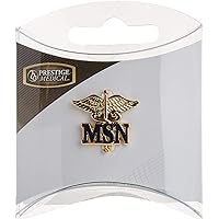 Amazon.com: Prestige Medical Emblem Pin, MSN (Letters on Caduceus ...