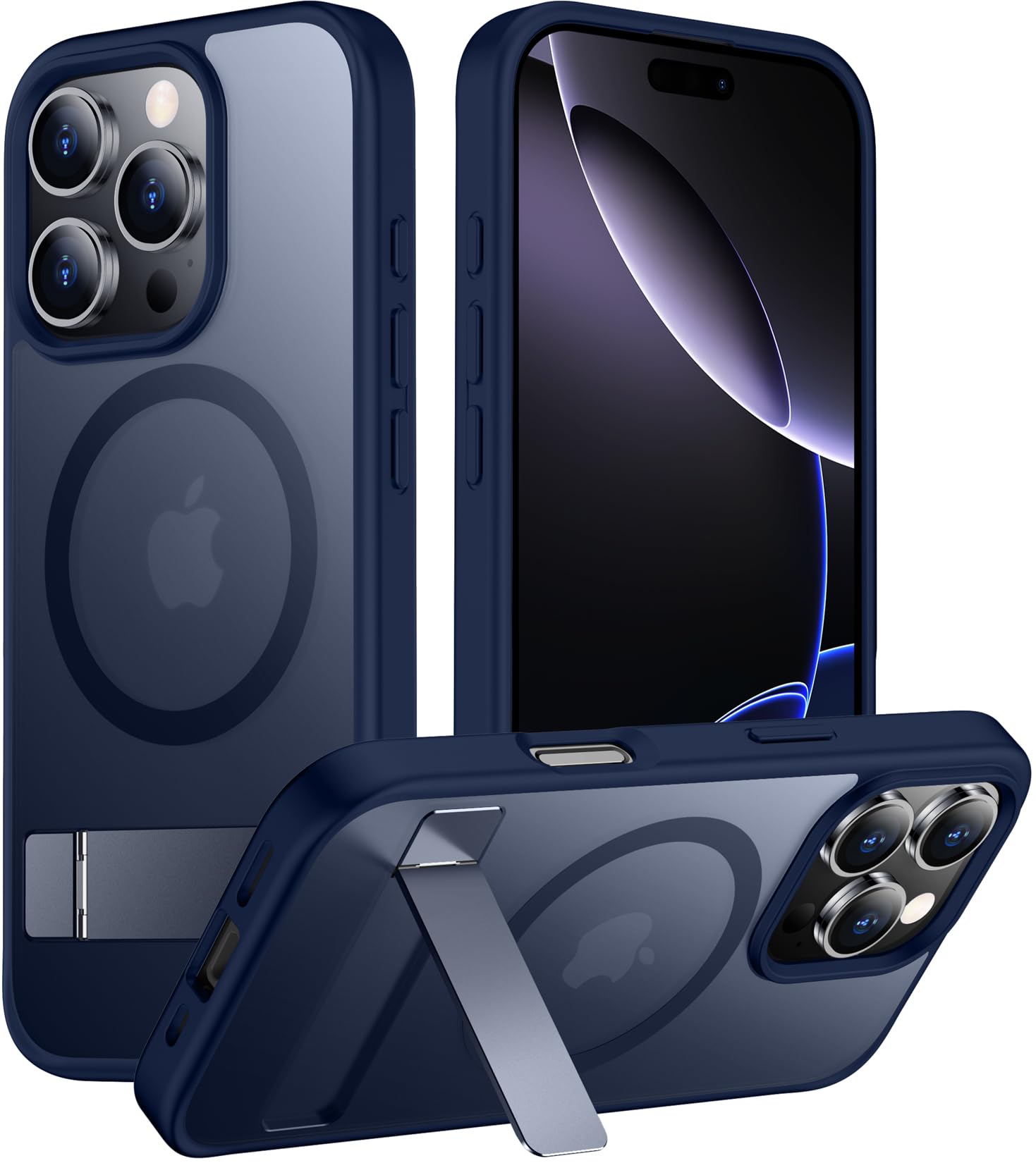 Temdan Magnetic Compatible with iPhone 16 Pro Max Case, [Built-in Invisible Kickstand ...