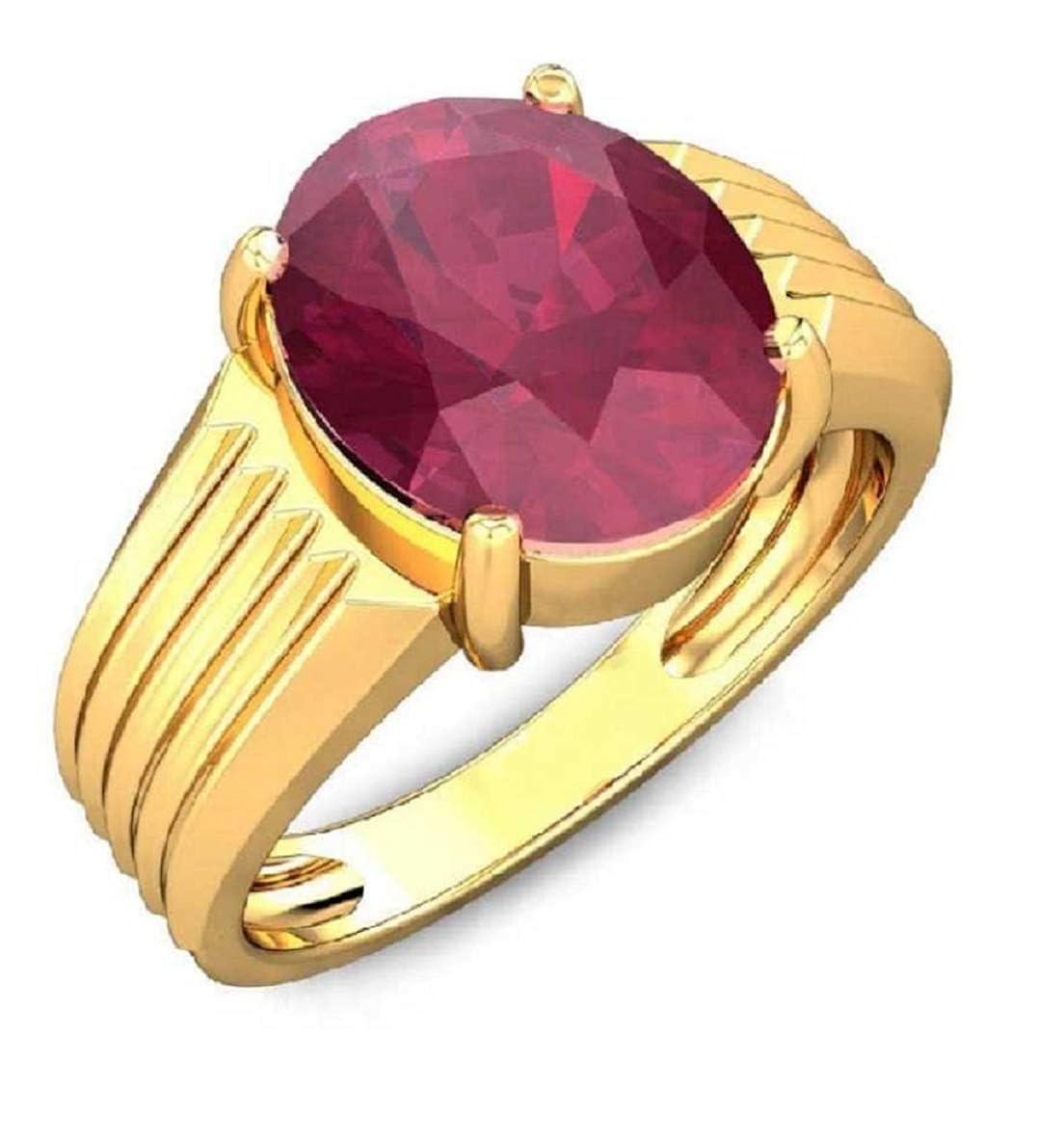 Buy 3 ratti ruby stone manik ring Panchdhaatu adjustable ring ruby ...