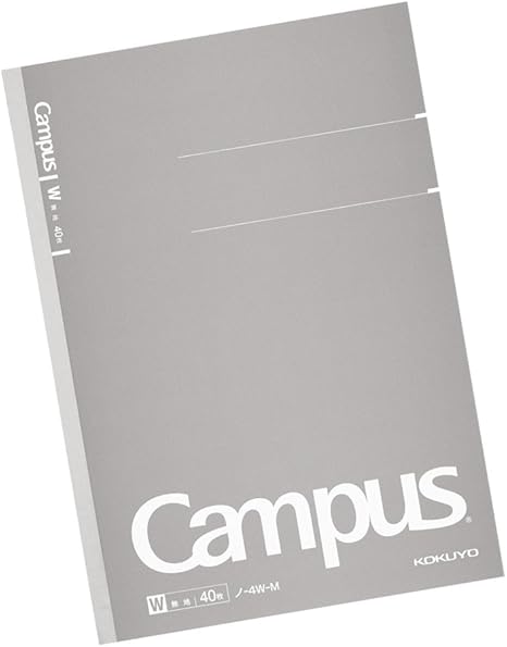 Amazon | コクヨ キャンパスノート 無地 40枚 セミB5 ノ-4W-M 【5冊セット】 | ノート | 文房具・オフィス用品