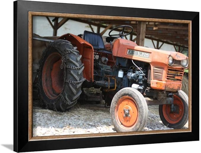 Amazon.com: Vintage Kubota L225 Tractor Photo Art Print Poster, Bronze ...